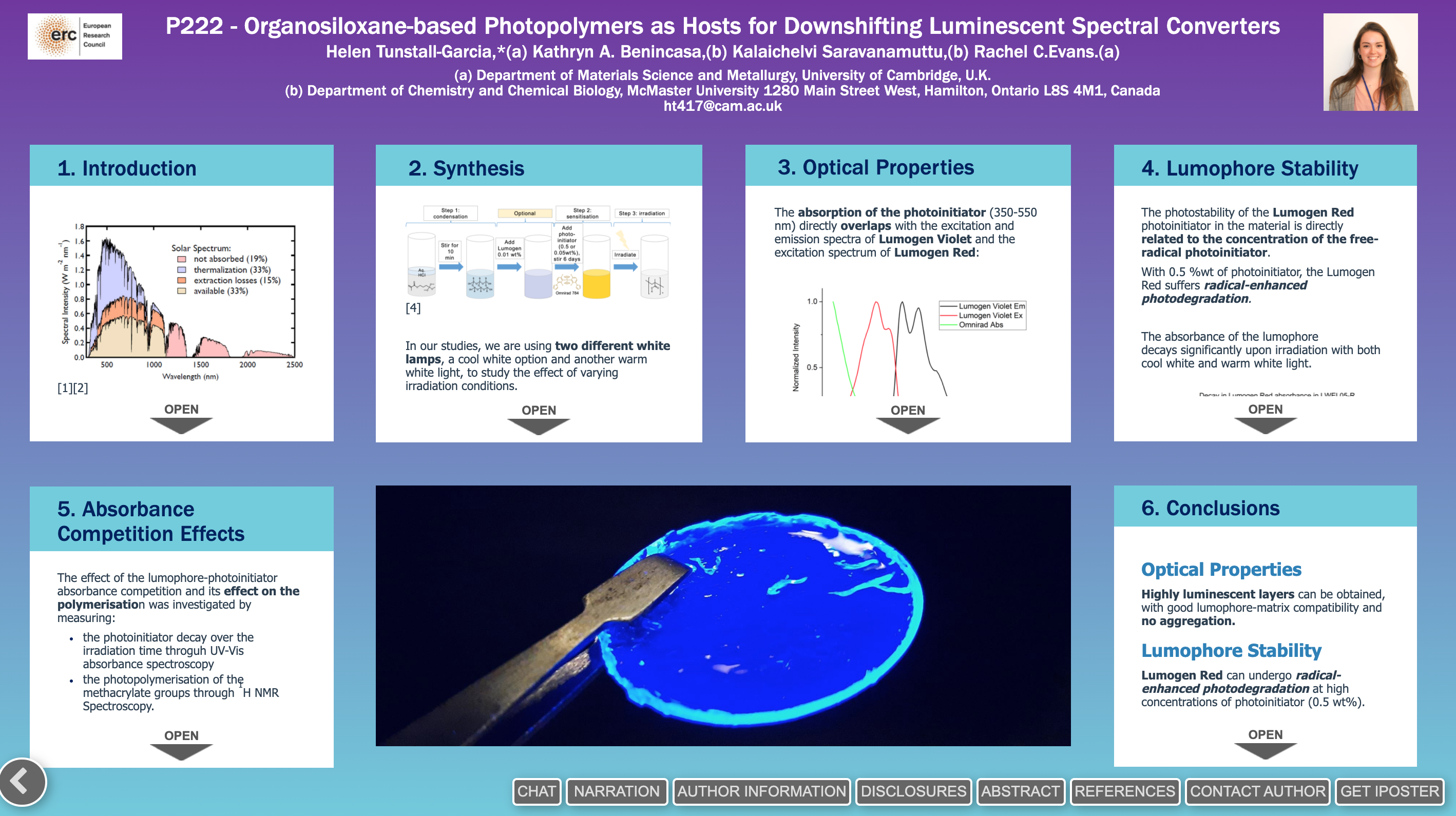 Poster prize for Helen Tunstall-Garcia at MC15 | Photoactive Materials ...